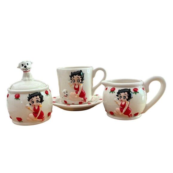 Betty Boop | Kitchen | Betty Boop Ceramic Red Roses Nj Croce Coffee ...